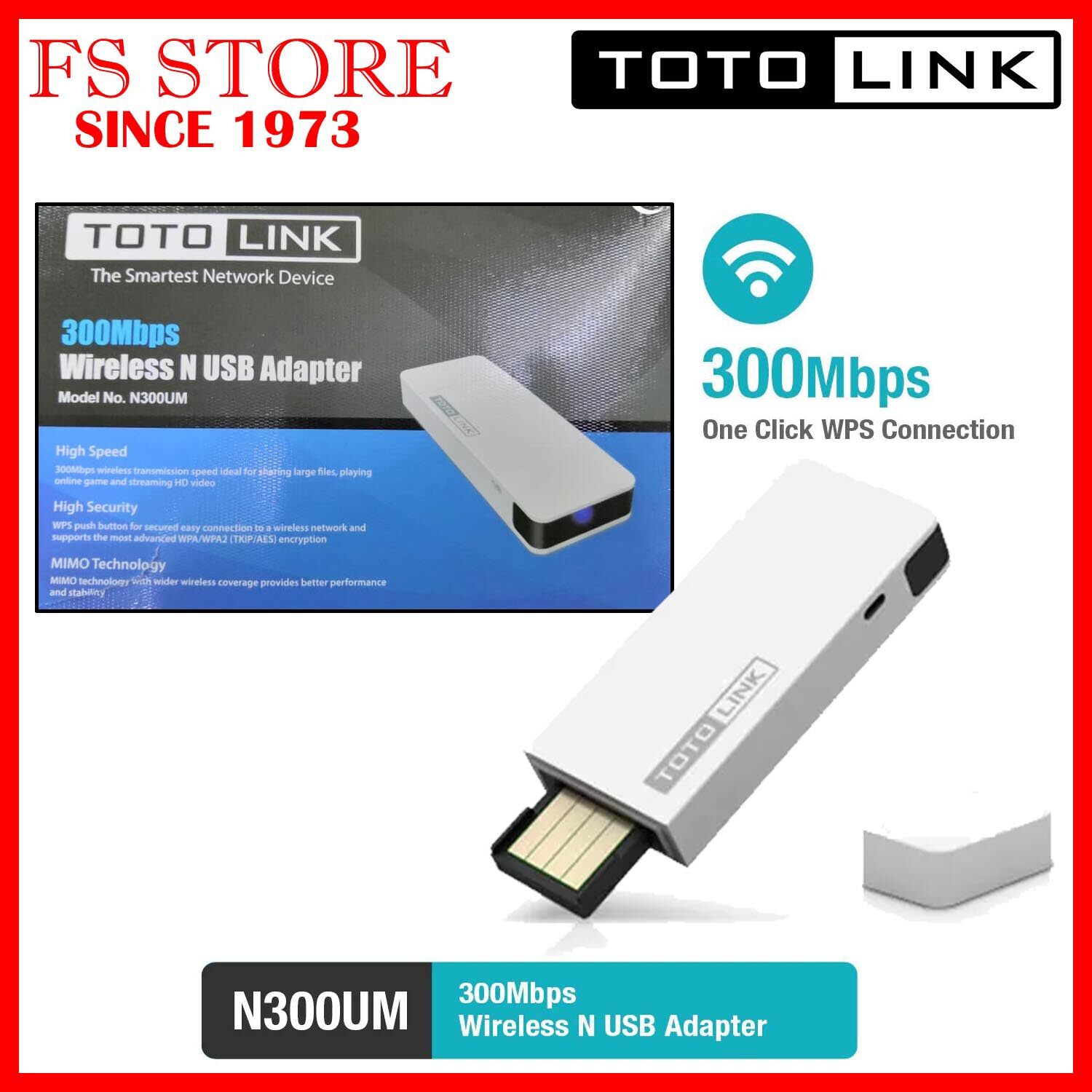 TOTOLINK WIRELESS N USB ADAPTER 300MBPS (N300UM) | Lazada