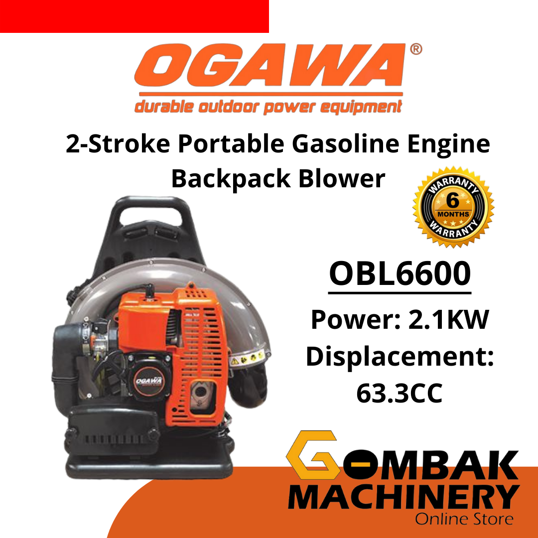 OGAWA OBL6600 63.3cc 2-Stroke Portable Gasoline Engine Backpack Leaf Blower -6 Months Warranty ...