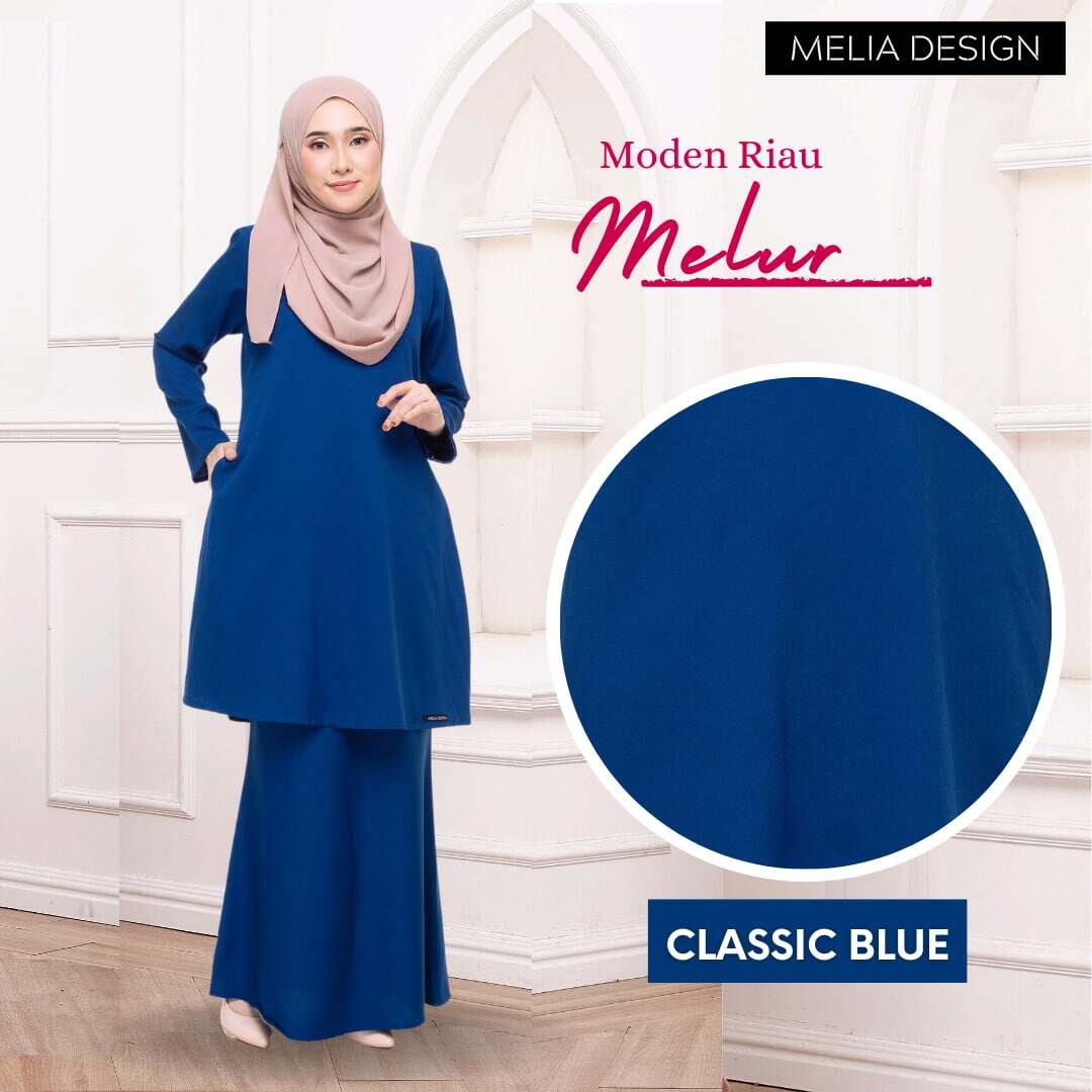 Melia Design Baju Kurung Moden Riau Plain Murah Viral Ironless Tak ...