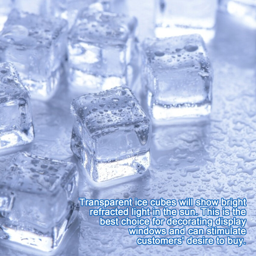50 pieces of 20mm transparent fake ice cube acrylic decoration ice cube ...