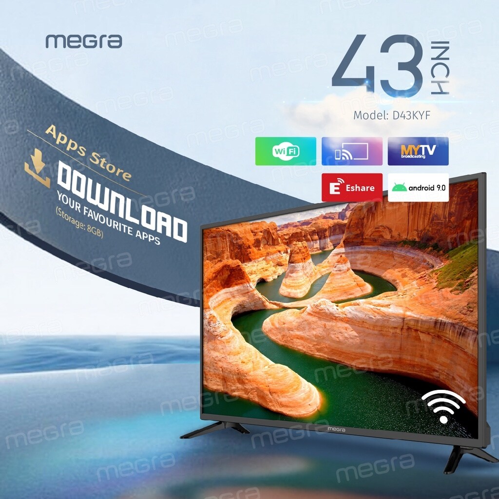 Realme smart tv MEGRA TV 43 Inch / TV 40 Inch Smart LED TV Powered By ...