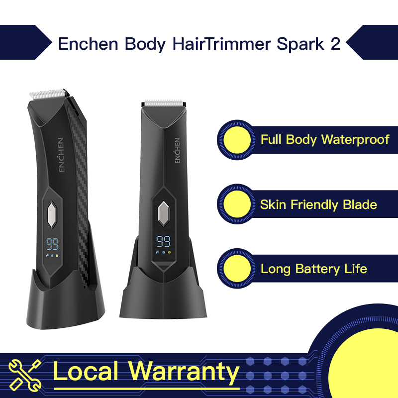 Enchen Body Hair Trimmer Spark 2 Electric Groin Trimmer Skin-safe Blade ...