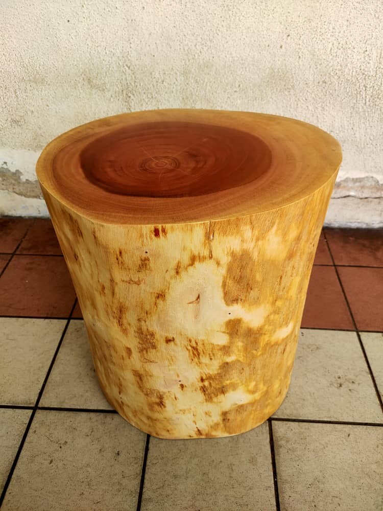 Solid Wood Log Stump Kayan Wood Rain Tree Diameter 37cm Height 42cm ...