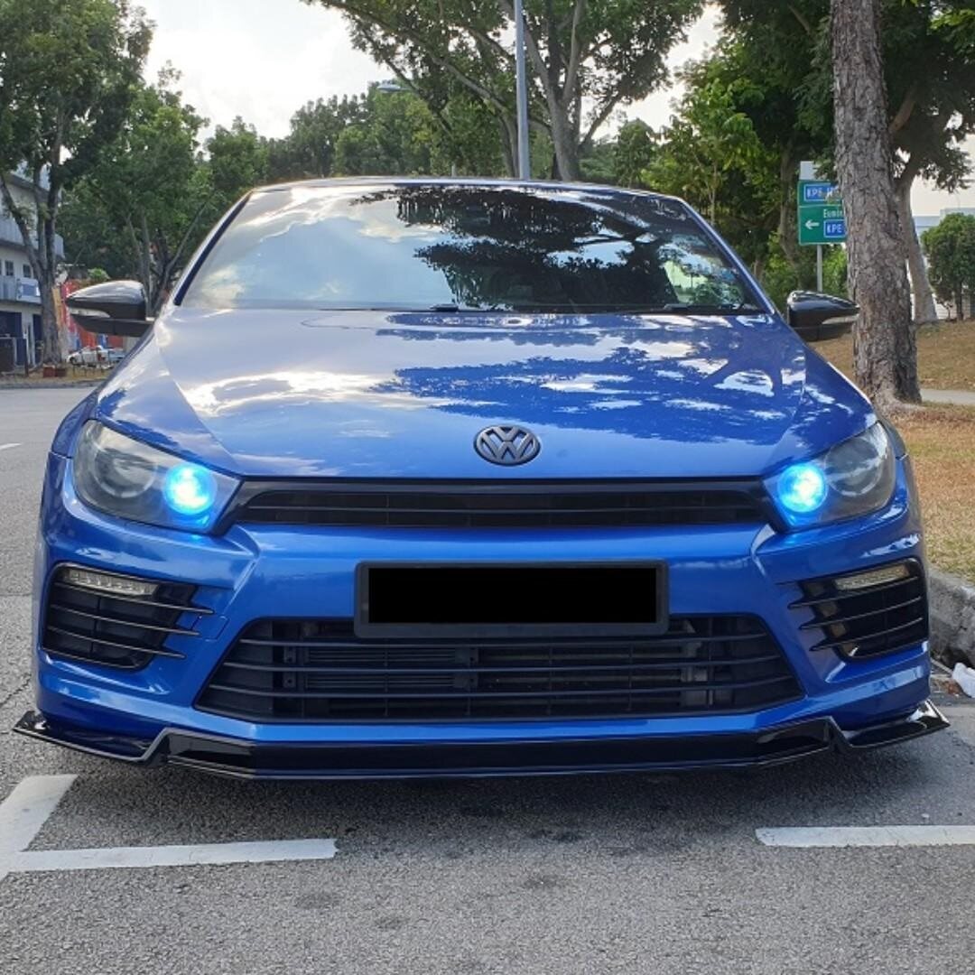 Volkswagen scirocco R facelift front bumper carbon fiber diffuser lip ...