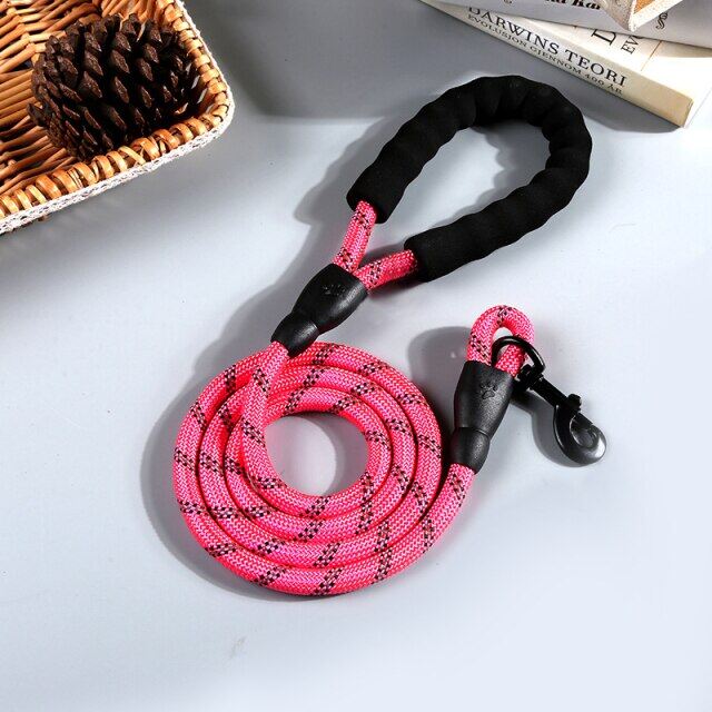 Hot Dog Leash Reflective Nylon Leashes Medium Large Puppy Durable ...