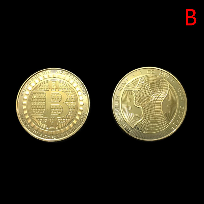 Fds 1 PC Gold Silver Blue Bitcoin Digital Virtual Coin Collecting With ...