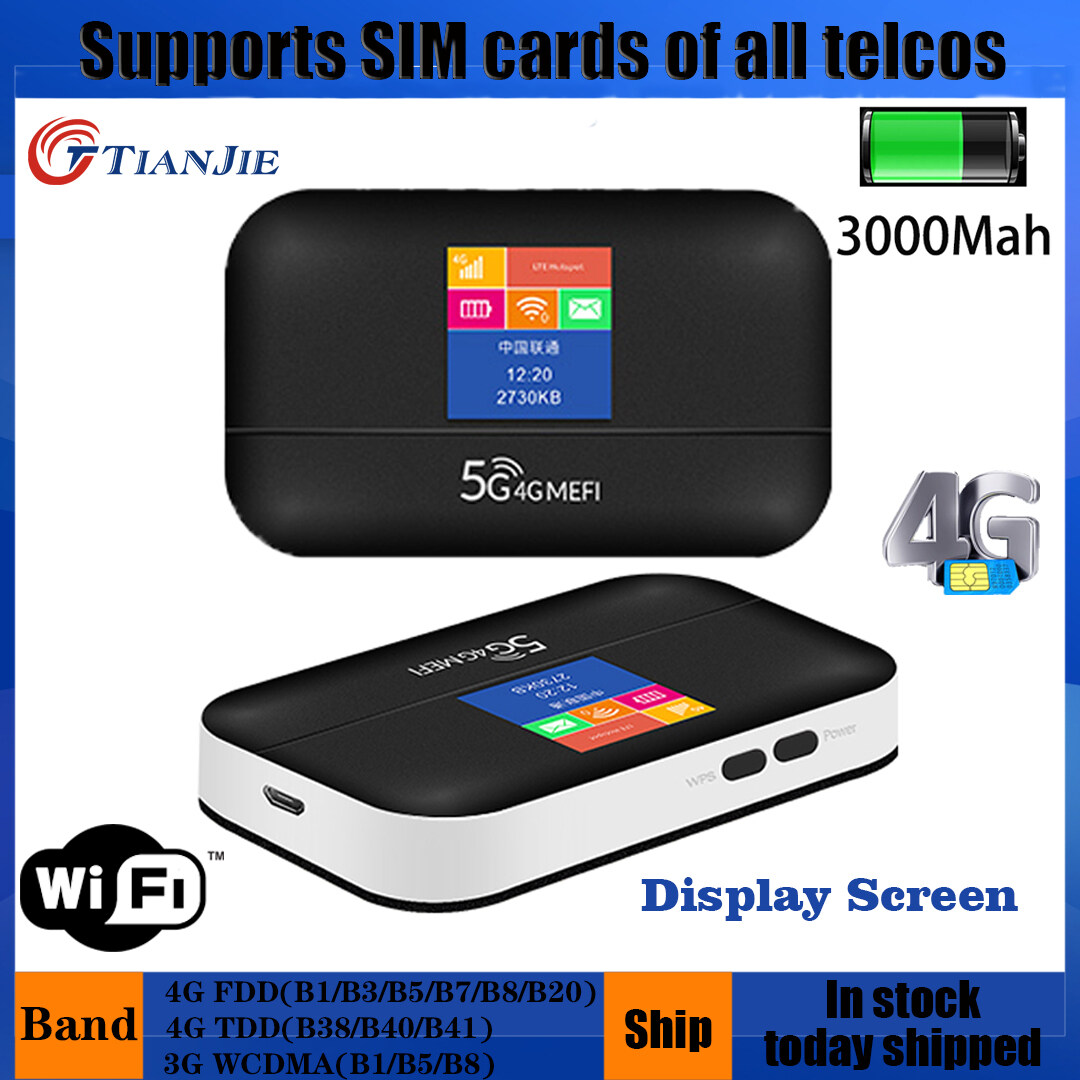 TIANJIE ปลดล็อค 4G Lte เราเตอร์ไร้สาย Wifi โมเด็มแบบพกพามินิฮอตสปอตกลาง ...