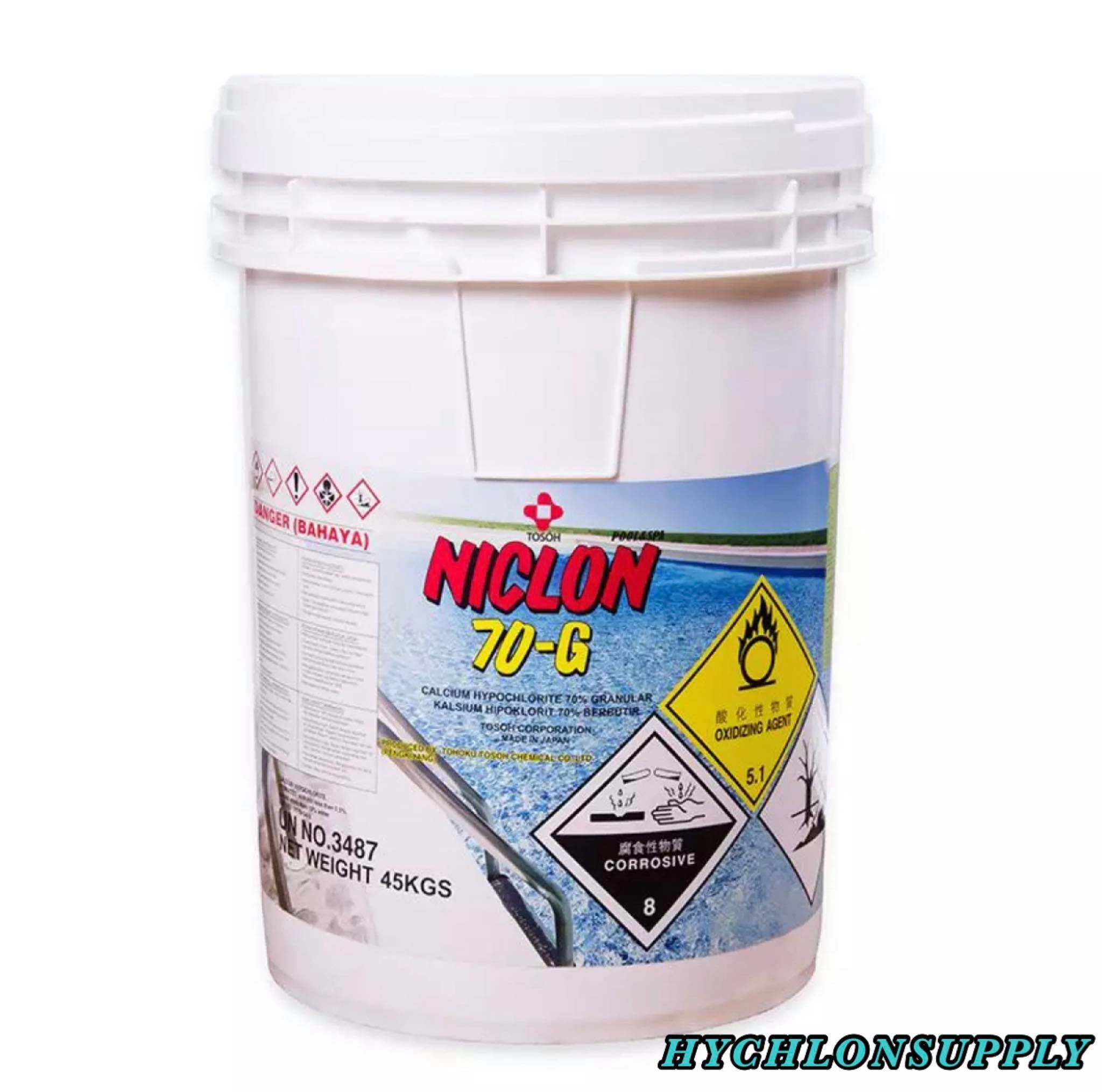 Chlorine Ni-Chlon 70G 45Kg (Japan) Swimming Pool Calcium Hypochlorite ...