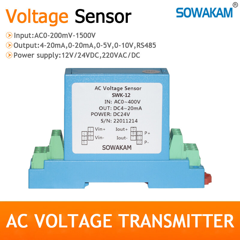 AC Voltage Transmitter AC0-200mV-1500V Voltage Detection 4-20mA 0-5V ...
