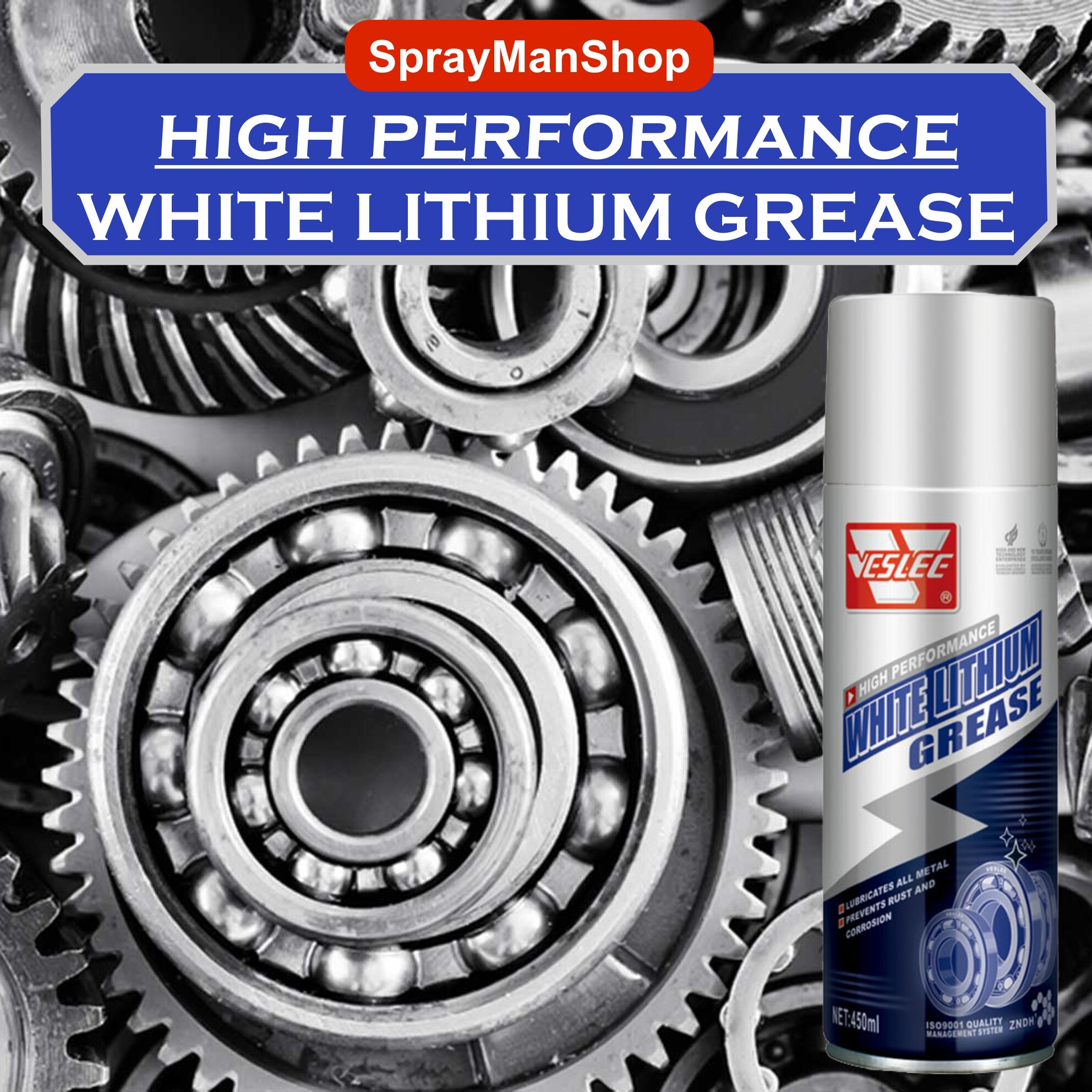 P50 Lithium Grease Veslee 450ml High Performance White Lithium Grease ...