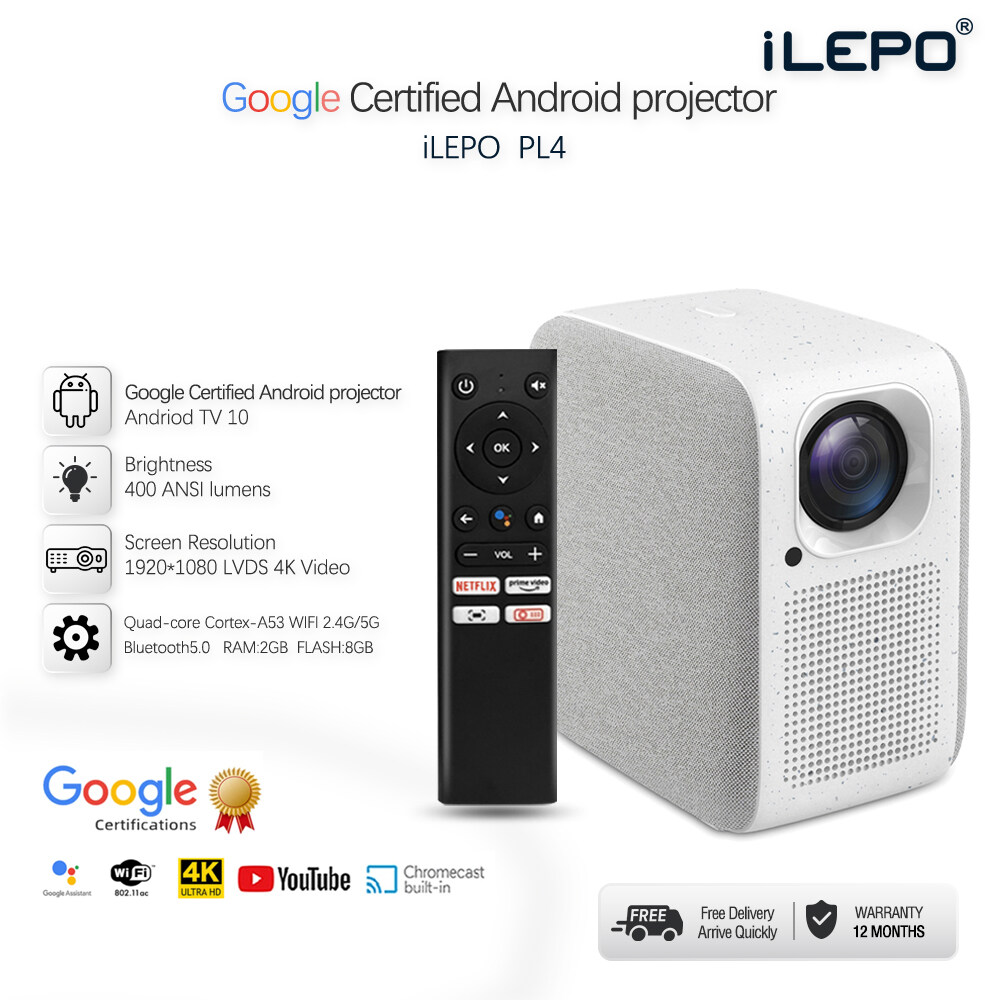 Projector 4k Ultra HD Original Certified Android System 10.0 voice ...
