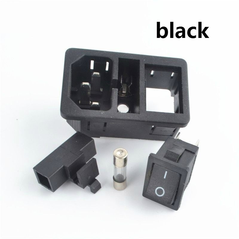1Pcs with 10A Fuse Rocker Switch Fused IEC320 C14 Inlet Power Socket ...