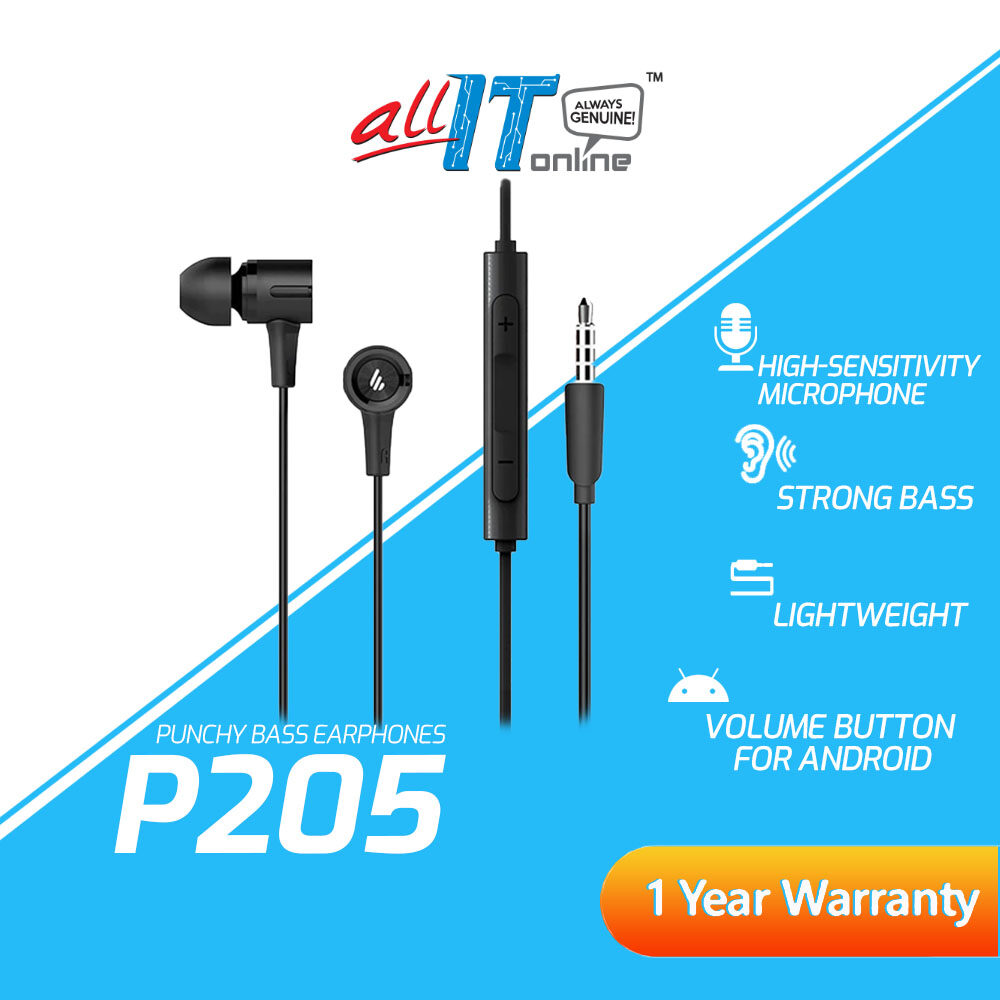 Edifier P205 Wired Earphone with Remote and Mic - Stable Transmission ...