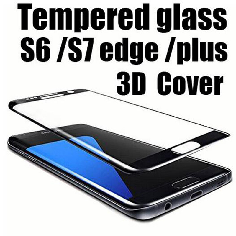 คลุมทั้งหมดกระจกนิรภัยสำหรับ Samsung Galaxy S6 S7 Edge Plus Case S 7 S ...