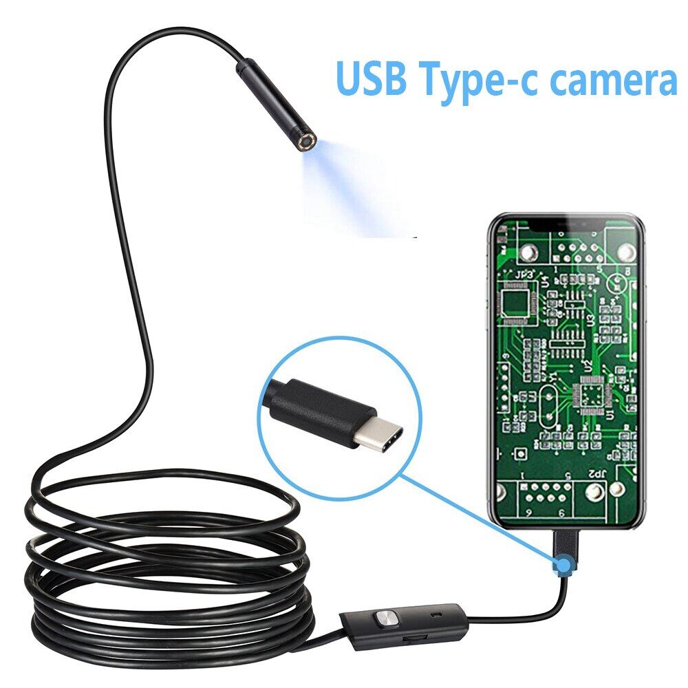 USB Snake Inspection Camera HD IP67 Waterproof USB C Borescope Type-C ...