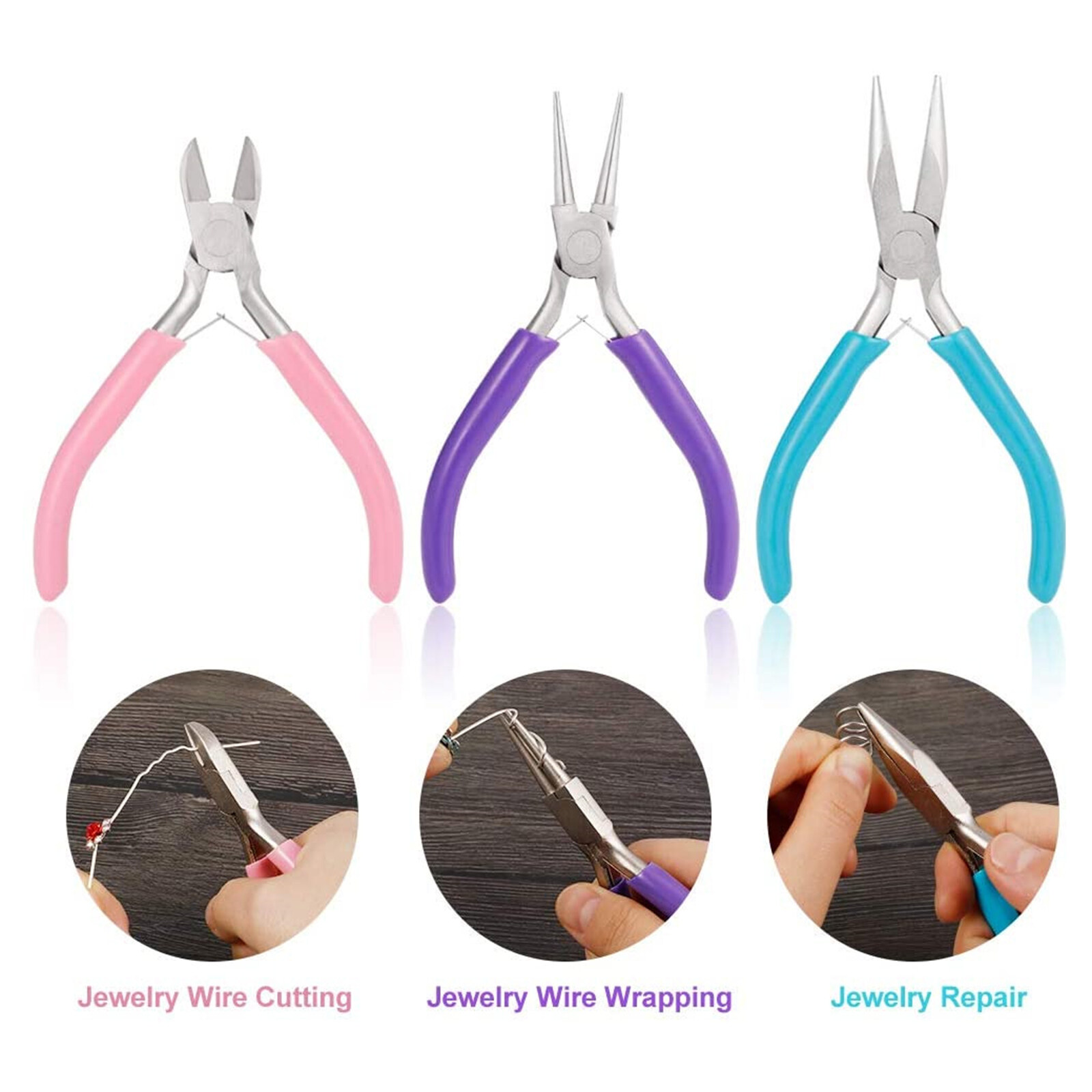 Crafts Creation Jewelry Pliers 3pcs Jewelry Making Pliers Tools with ...