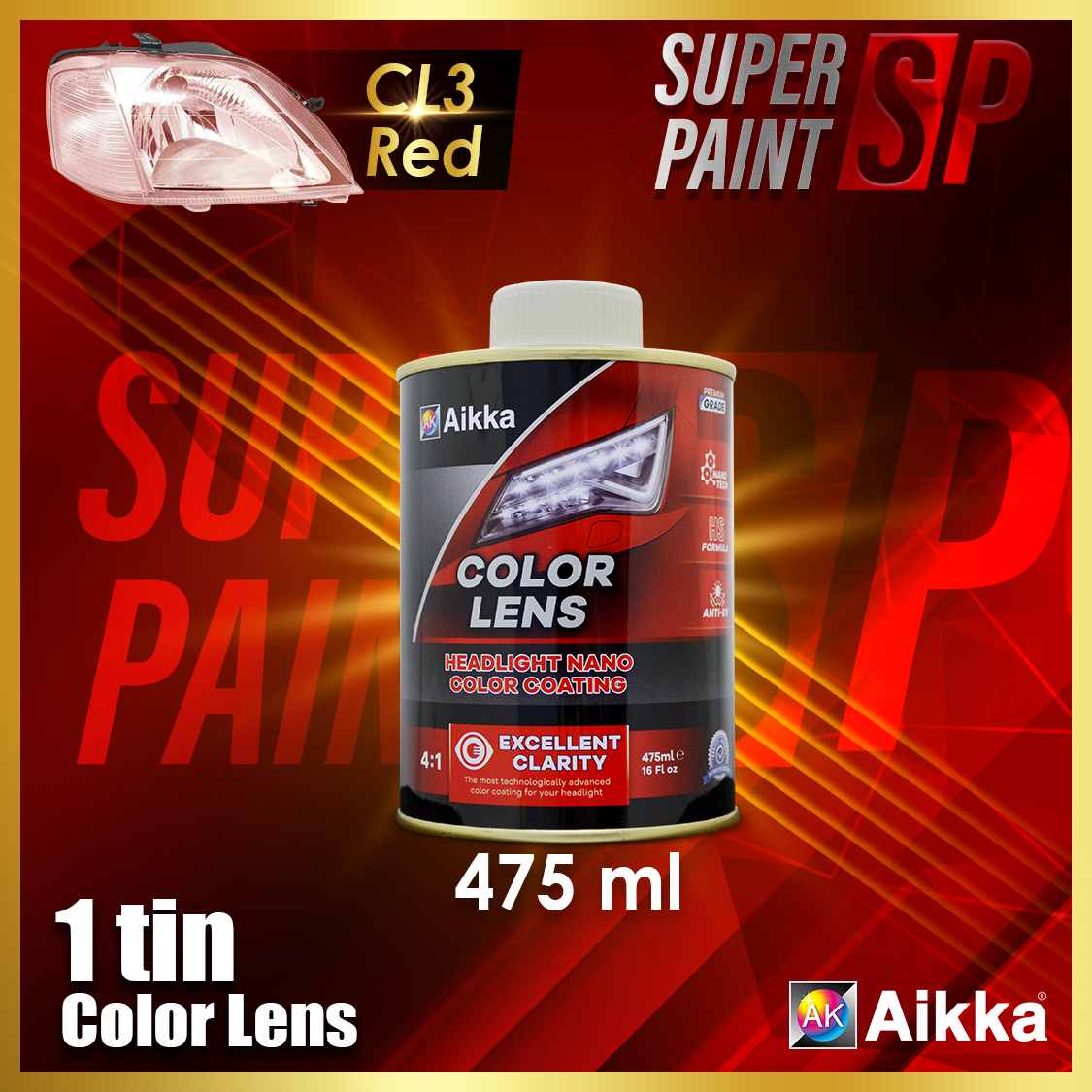 [ Aikka Color Lens ] Weather Resistance Washable Headlight Nano Color ...