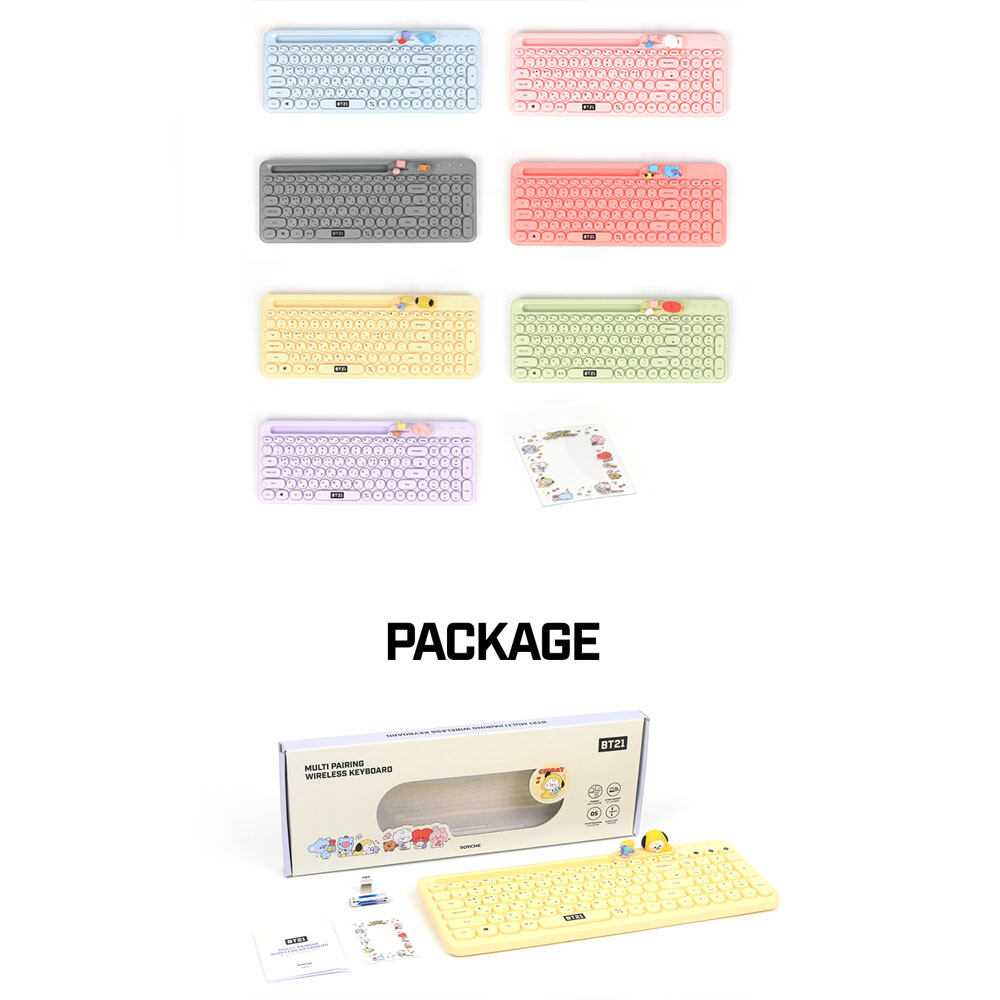 BT21 - Multi Pairing Wireless Keyboard [My Little Buddy] - KPOP Merch - ThaiPick
