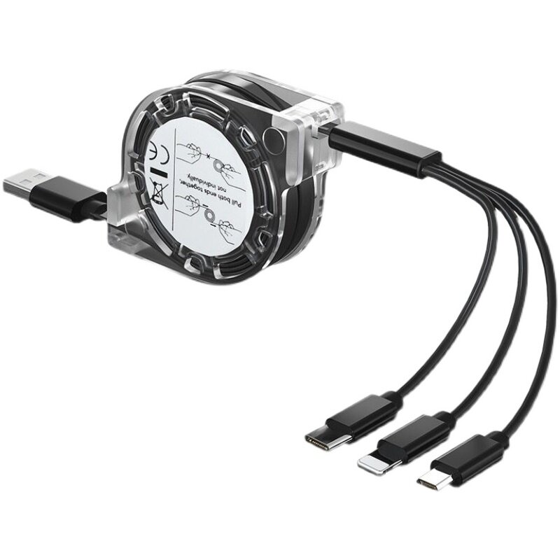 3 In 1สายชาร์จ USB Fast สำหรับ Ipad Iphone Lightning Cable Fast ...