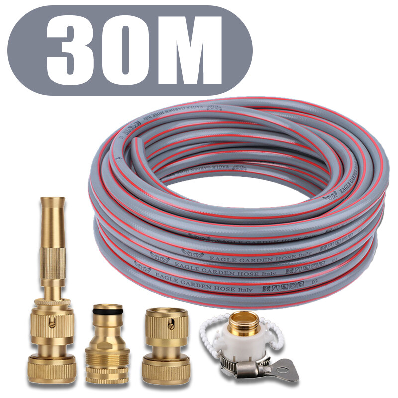 50m Brass nozzle garden hose High pressure nozzle water gun hose piece ...