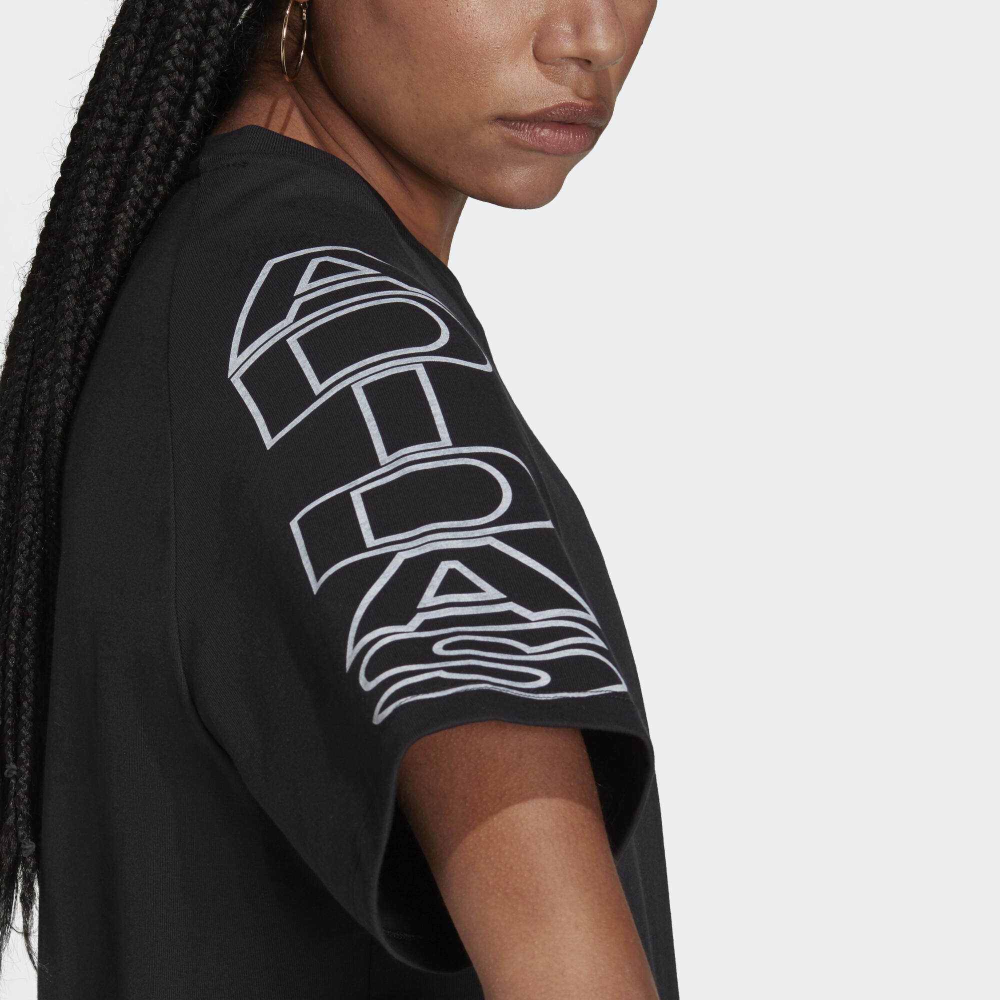 adidas ORIGINALS Loose adidas Letter T-Shirt Women Black H15801 ...