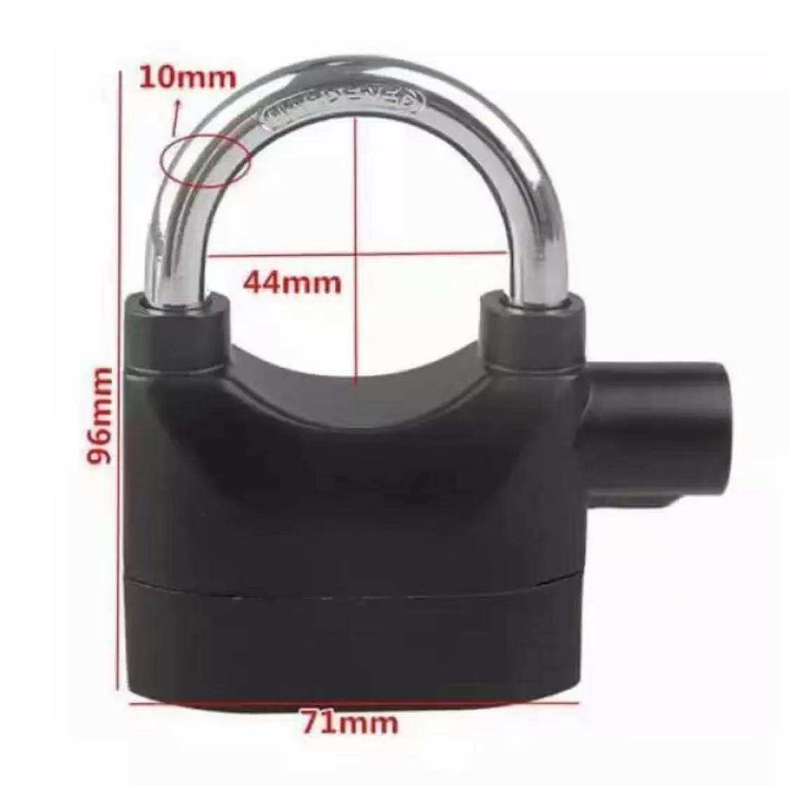 Alarm Padlock For Door Motor Bike Car 110db Anti-Theft Security Lock ...