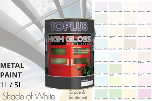 TOPLUS HIGH GLOSS WOOD & PAINT COLOUR -SHARE OF WHITE | Lazada