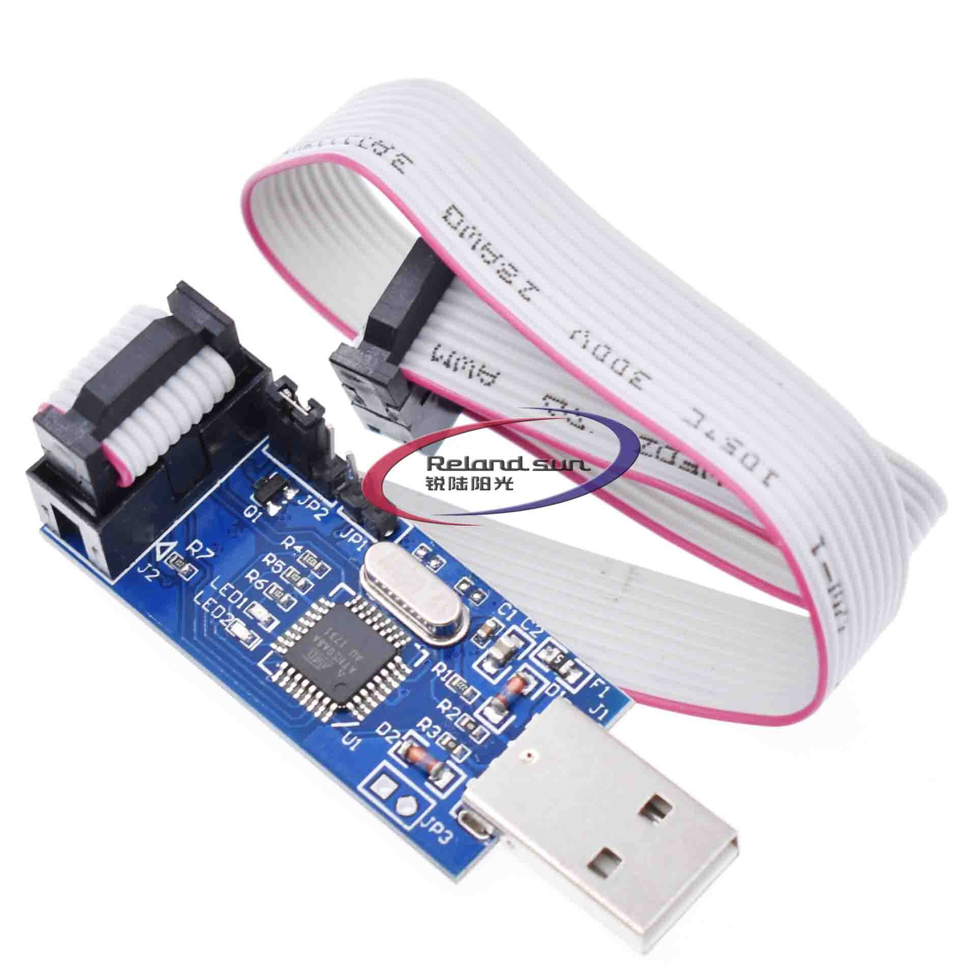 1ชุดบอร์ดอะแดปเตอร์10Pin ถึง6พิน + USBASP USBISP AVR โปรแกรมเมอร์ USB ...