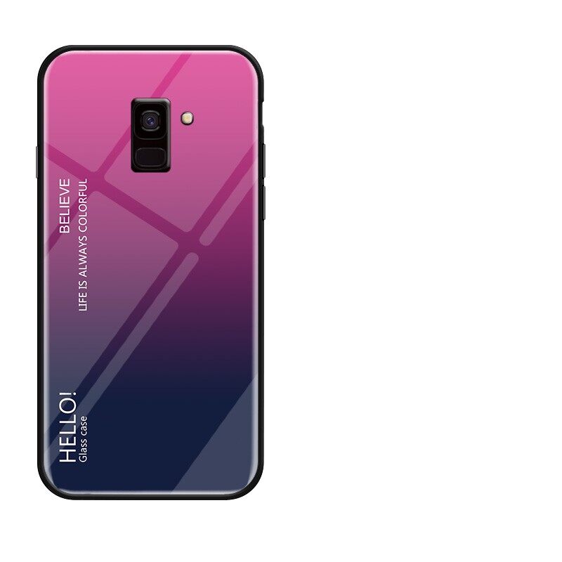 Samsung Galaxy J8 J6 J6 Plus J4 J4 Plus J3 2018 Gradient สีกระจกนิรภัยกรณีฝาหลัง - Shonda Phone ...