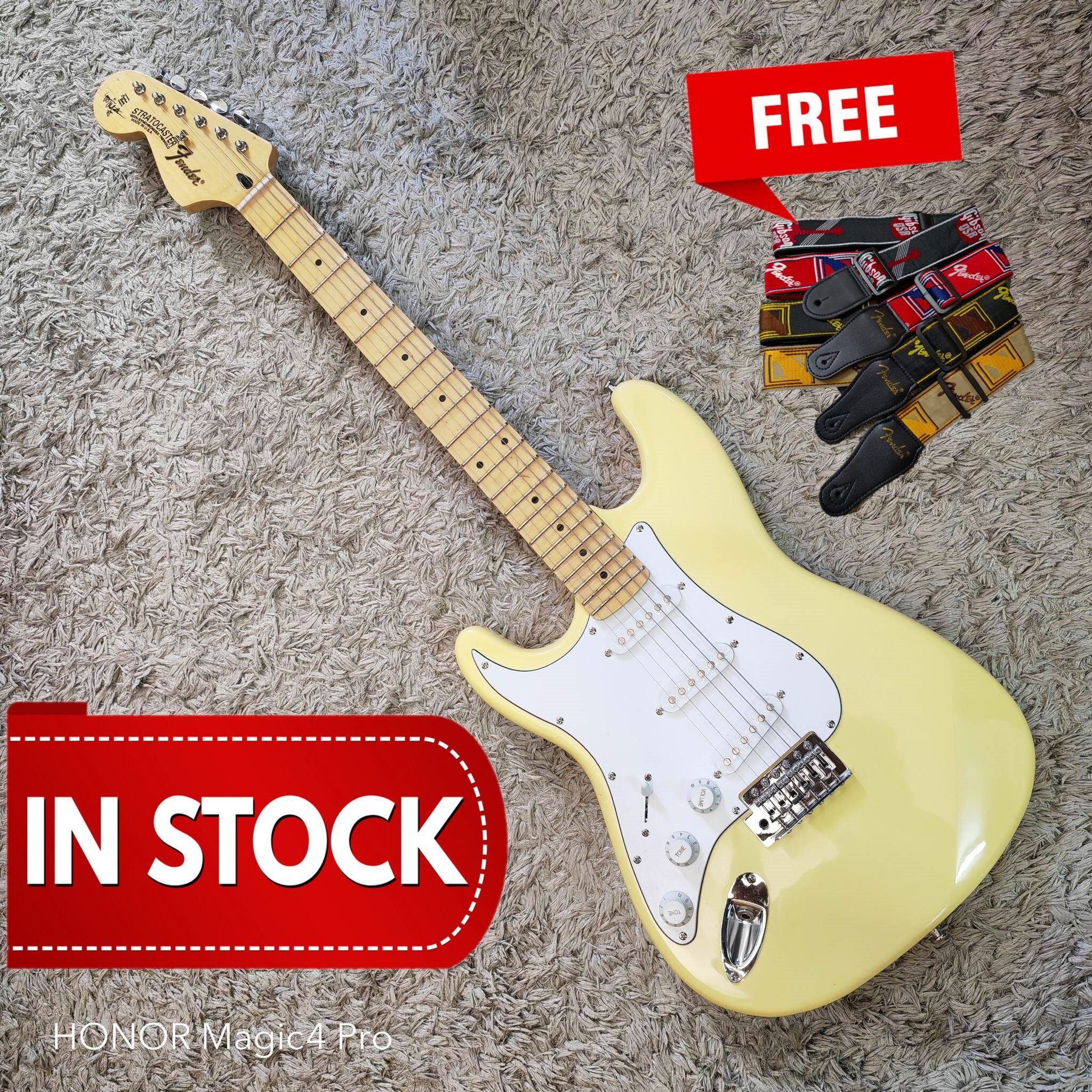 【Ready stock】Fender YJM malmsteen Scalloped Lefty stratocaster guitar ...
