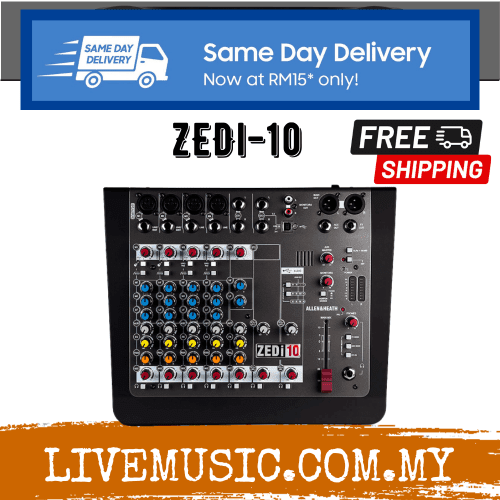 Allen & Heath ZEDi-10 Mixer and USB Audio Interface ( ZEDi10 / ZEDi-10 ) | Lazada