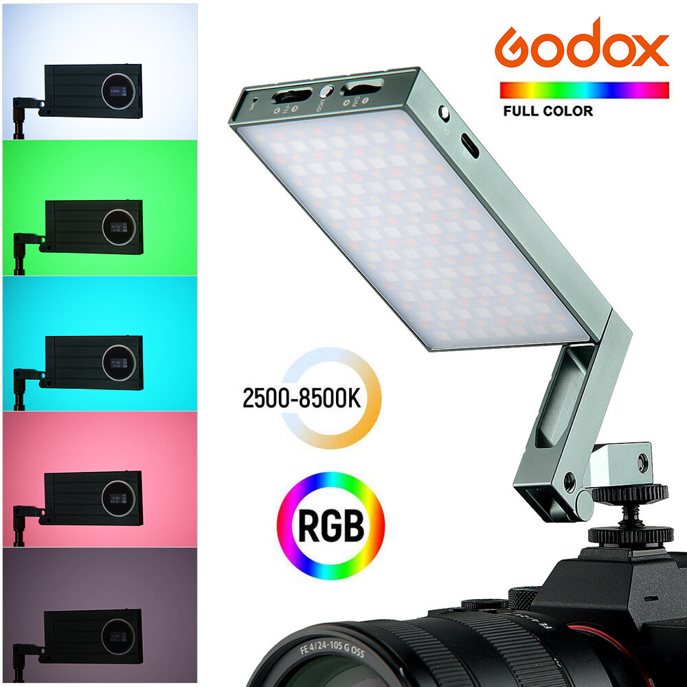 Godox M1 Mini RGB LED Light Full Color Video Lamp 13W 2500~8500K Color ...