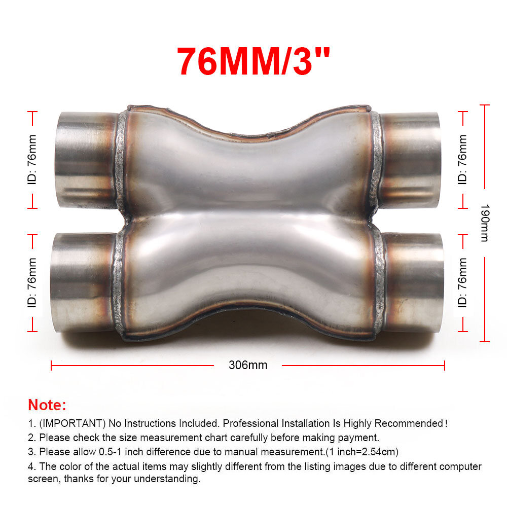 Stainless Steel Car X-PIPE 2.25 2.5 3 InOut Car Exhaust System X-pipe ...