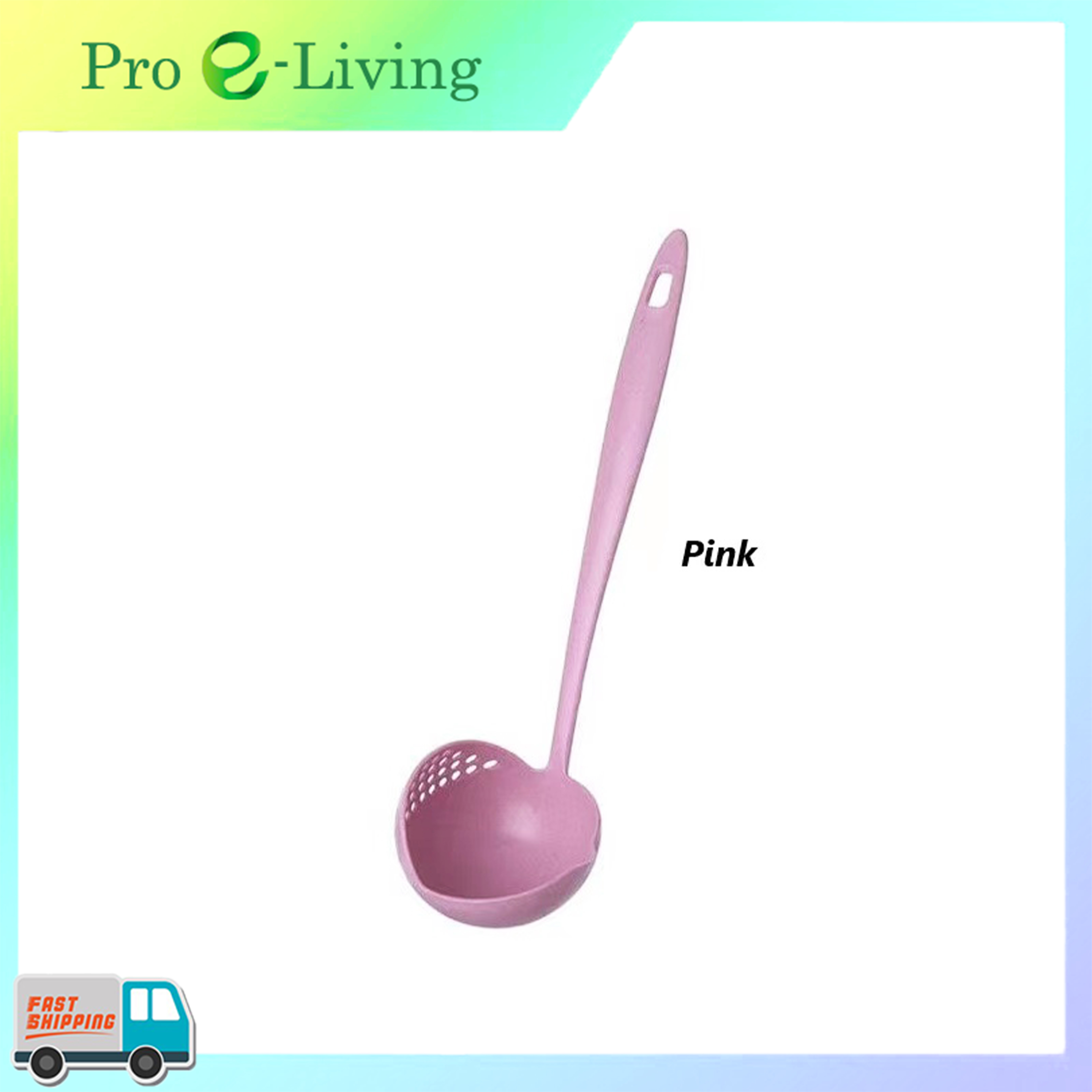 2in1 Long Handle Soup Spoon Porridge Ladle Filter Spoon Home Kitchen ...