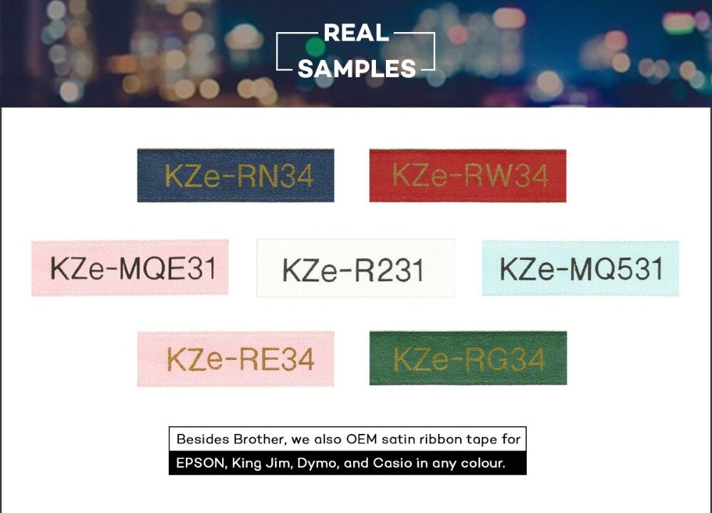 1Pcs ซาตินริบบิ้น12มม.* 4M เทป Brother TZe-RE34 TZ-RN34 TZE-RE31 TZ ...