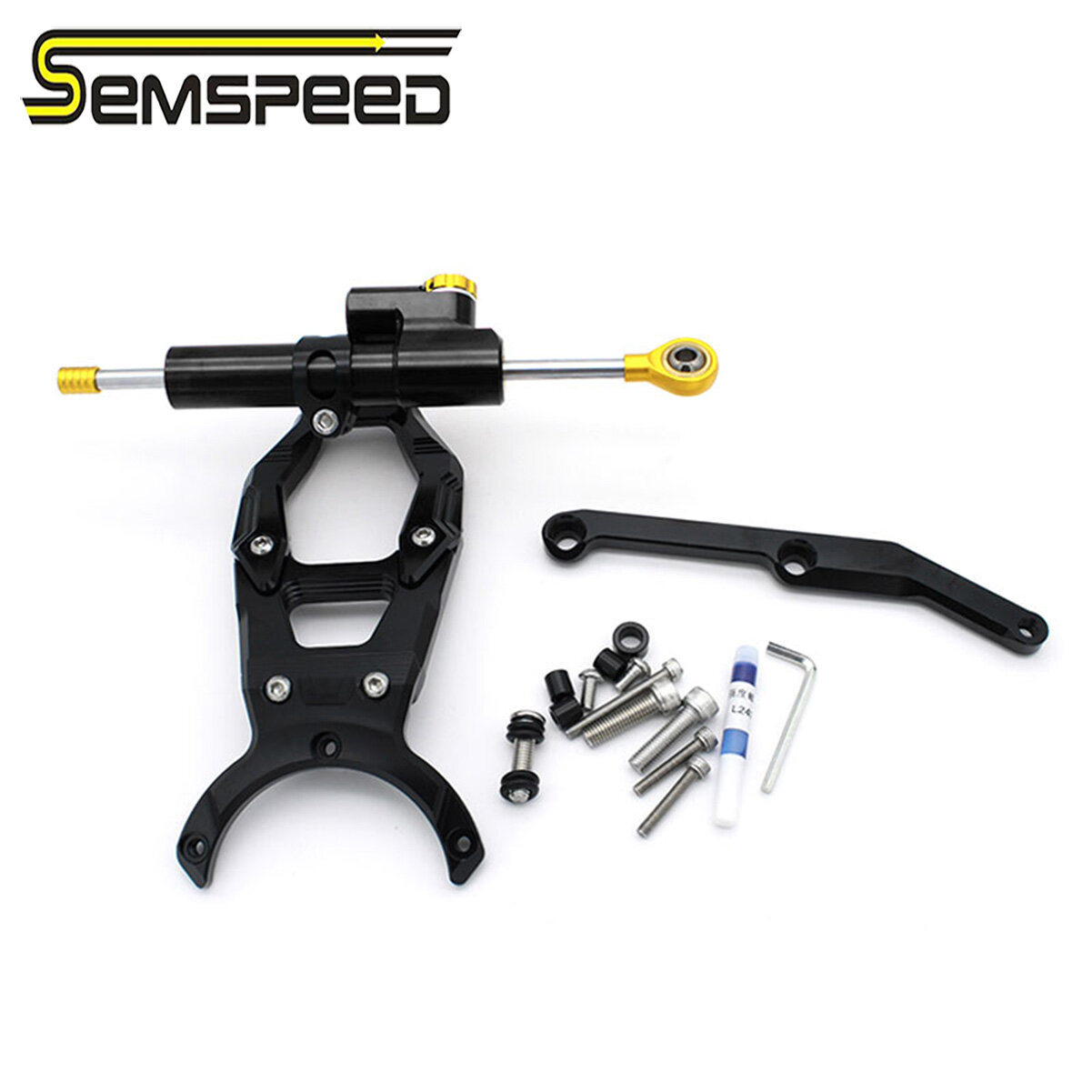 SEMSPEED Motorcycle CNC Steering Damper Shock Stabilizer Mount Kit For ...