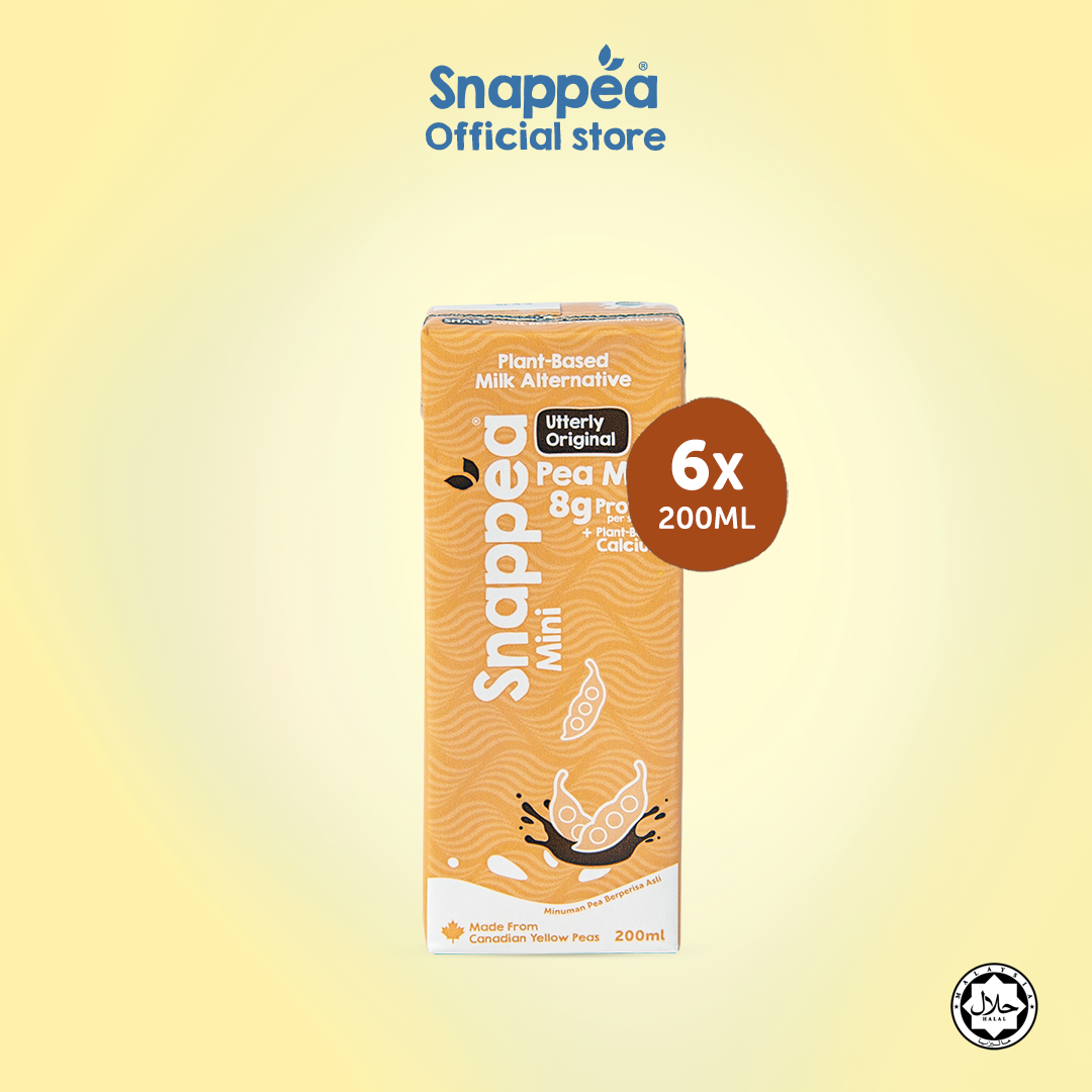 Snappea Mini Utterly Original Plant Based Vegan Pea Milk (6x200ml ...
