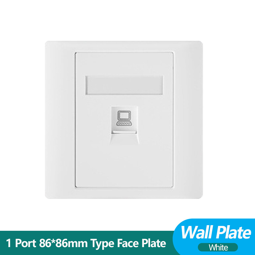 HOOLNX RJ11 RJ45 Faceplate Wall Socket Wallplate Face Plate 1-Port 2 ...
