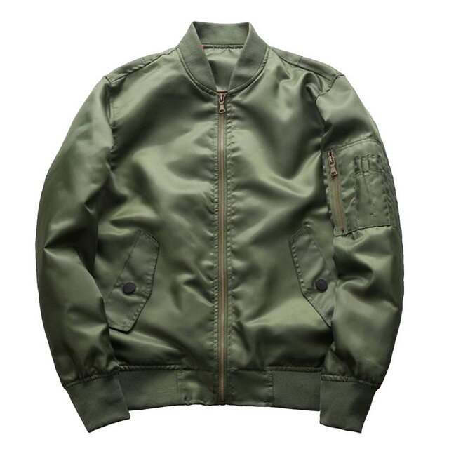 ZZOOI Plus Size Military Style Male Bomber Jacket Flight Pilot Jackets ...