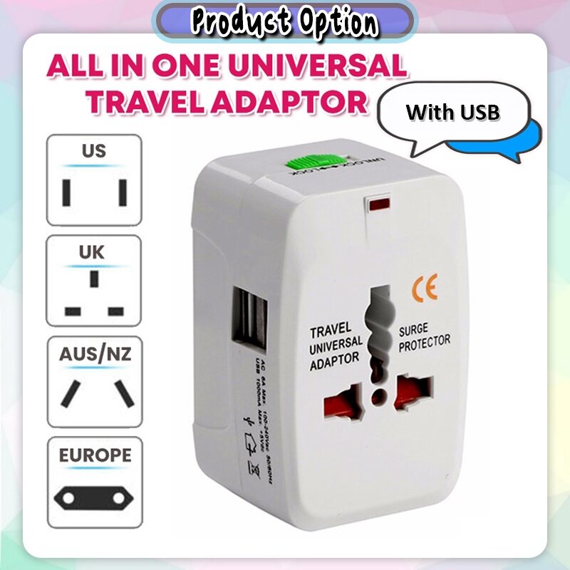[Little B House] All-In-One International Travel Universal Adaptor With ...