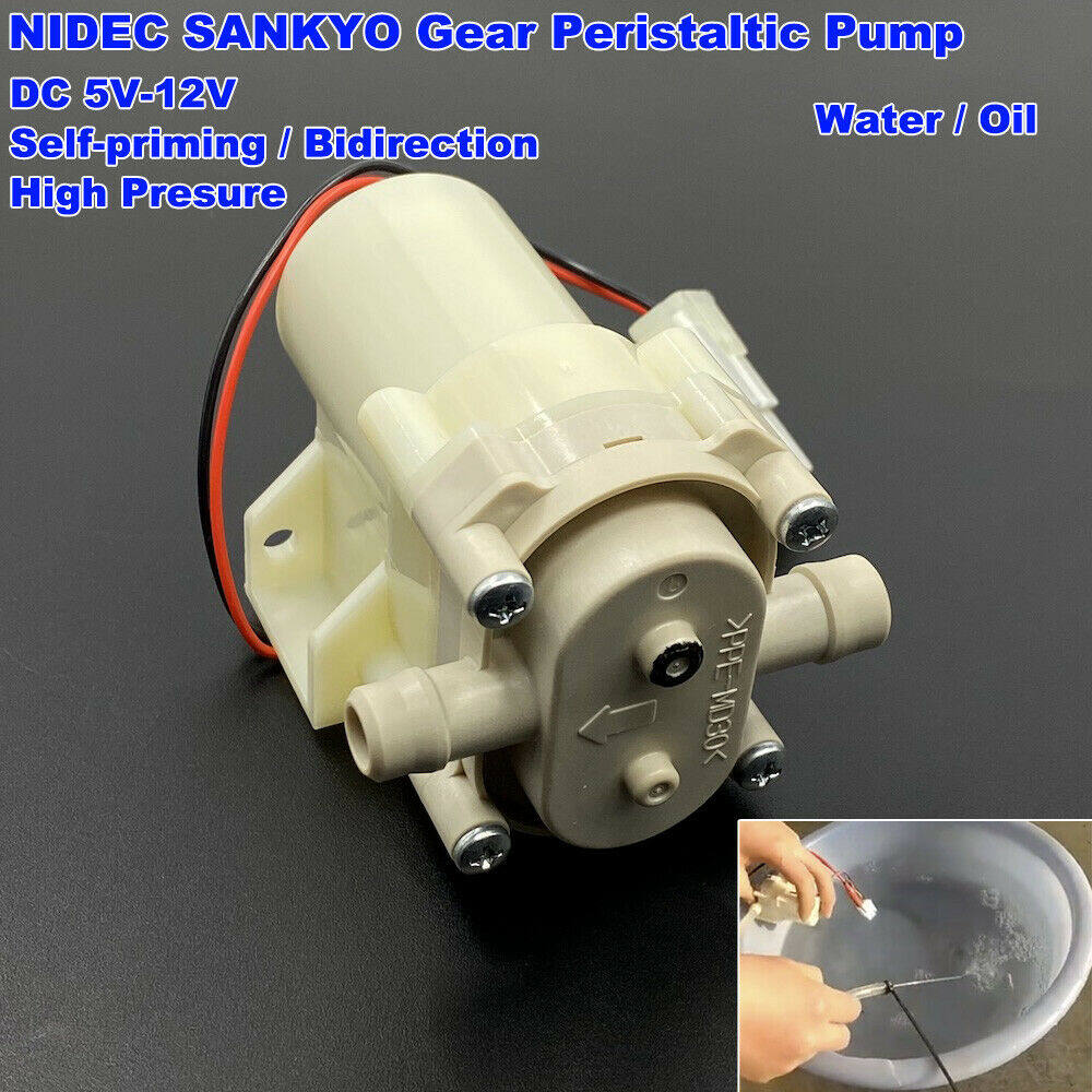 Nidec Sankyo DC 5V 6V 9V 12V Micro Gear Peristaltic Oil Water Self ...