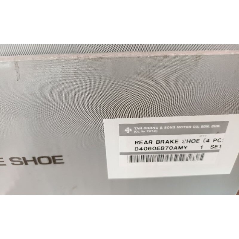 *ORIGINAL NISSAN D40T NAVARA REAR/ BELAKANG BRAKE SHOE D4060-EB70A | Lazada