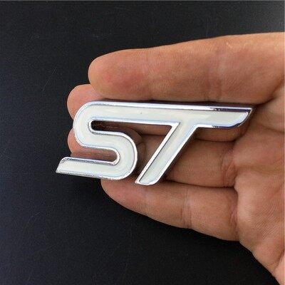 3D Car Sticker ST Emblem Badge Front Hood Grill Decal for Ford ST Logo ...
