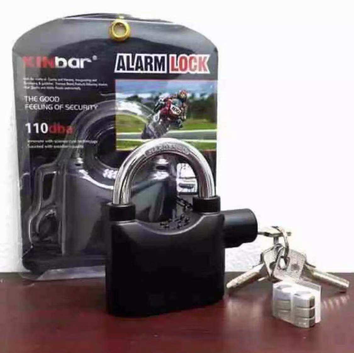 Alarm Padlock For Door Motor Bike Car 110db Anti-Theft Security Lock ...