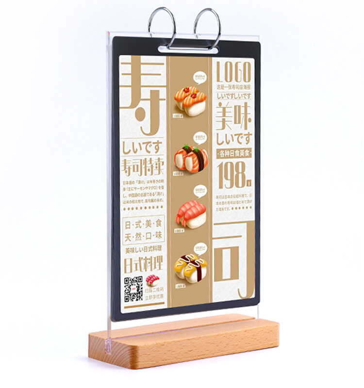 loose leaf advertising Restaurant Bar menu stand menu holder menu clip ...