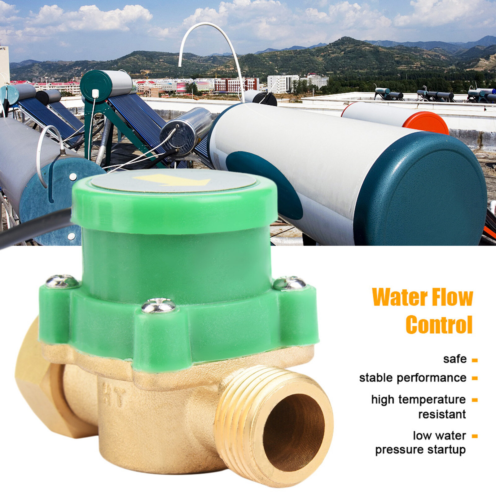 Water Flow Switch, Automatic Low Water Pressure Startup Flow Sensor ...