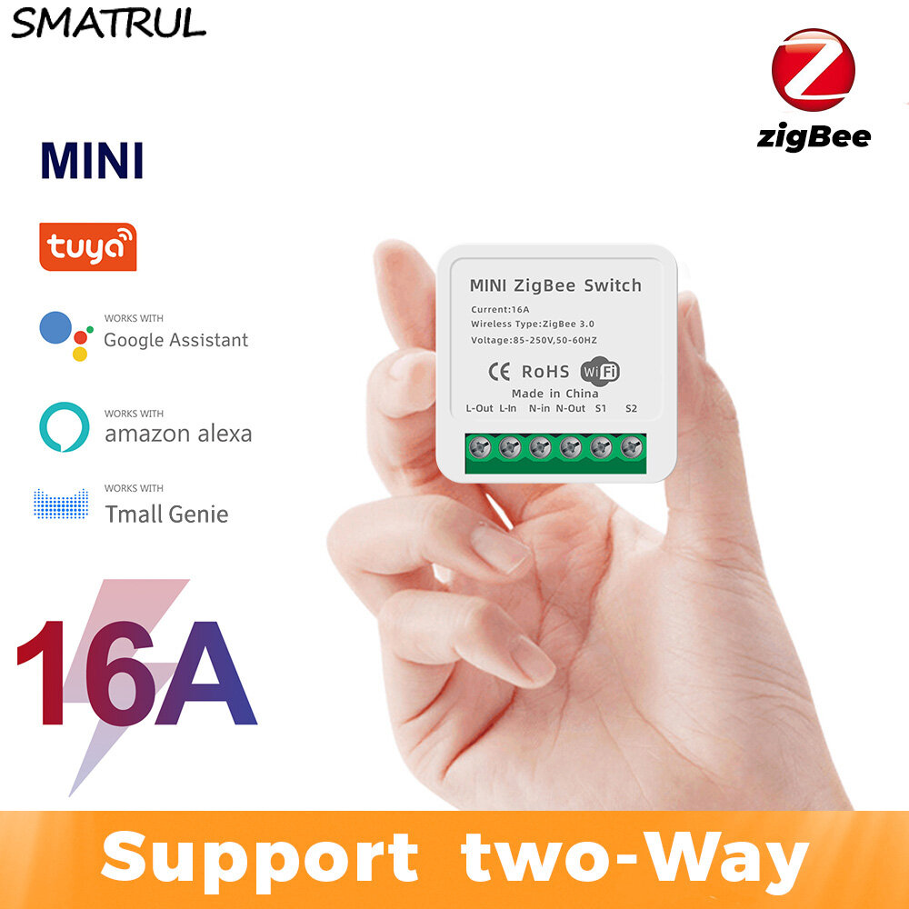 SMATRUL Tuya Zigbee mini controller light Smart Switch, support 2 Way ...