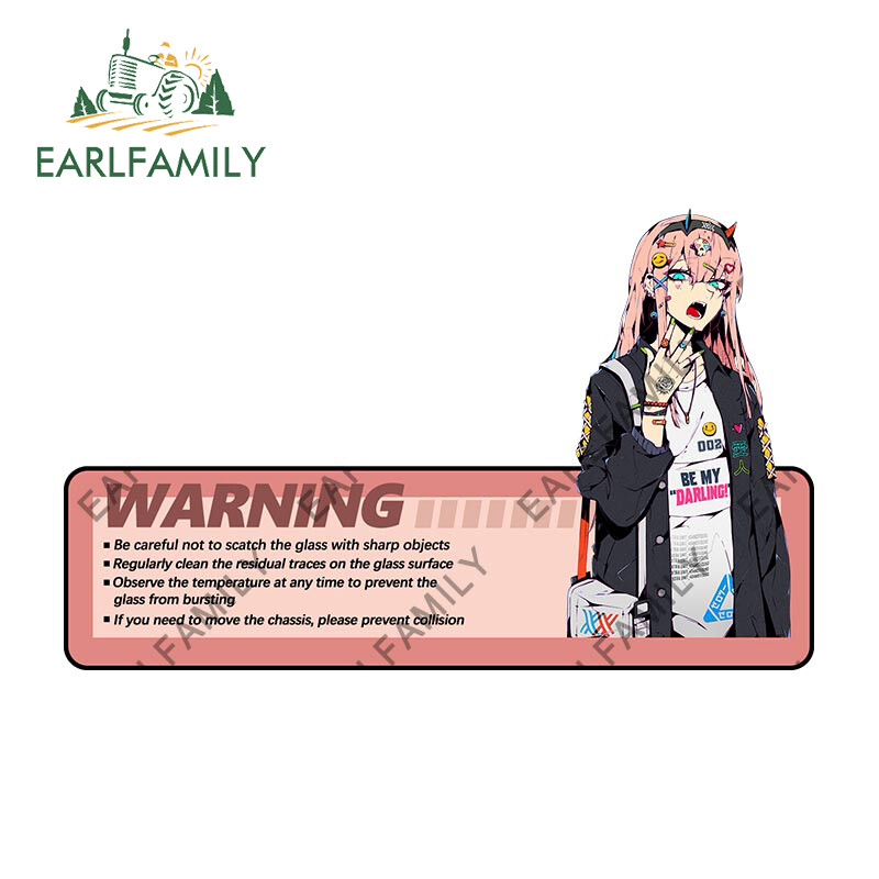 EARLFAMILY 13 cm Streetwear Zero Two Fanart Peeker Car Sticker Be My ...