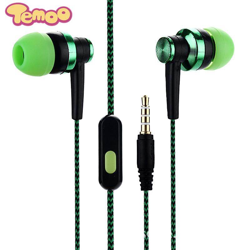 Temoo Yueroหูฟังอินเอียร์สายเคเบิลถักทนทาน1.2เมตร,หูฟังอินเอียร์รุ่น ...