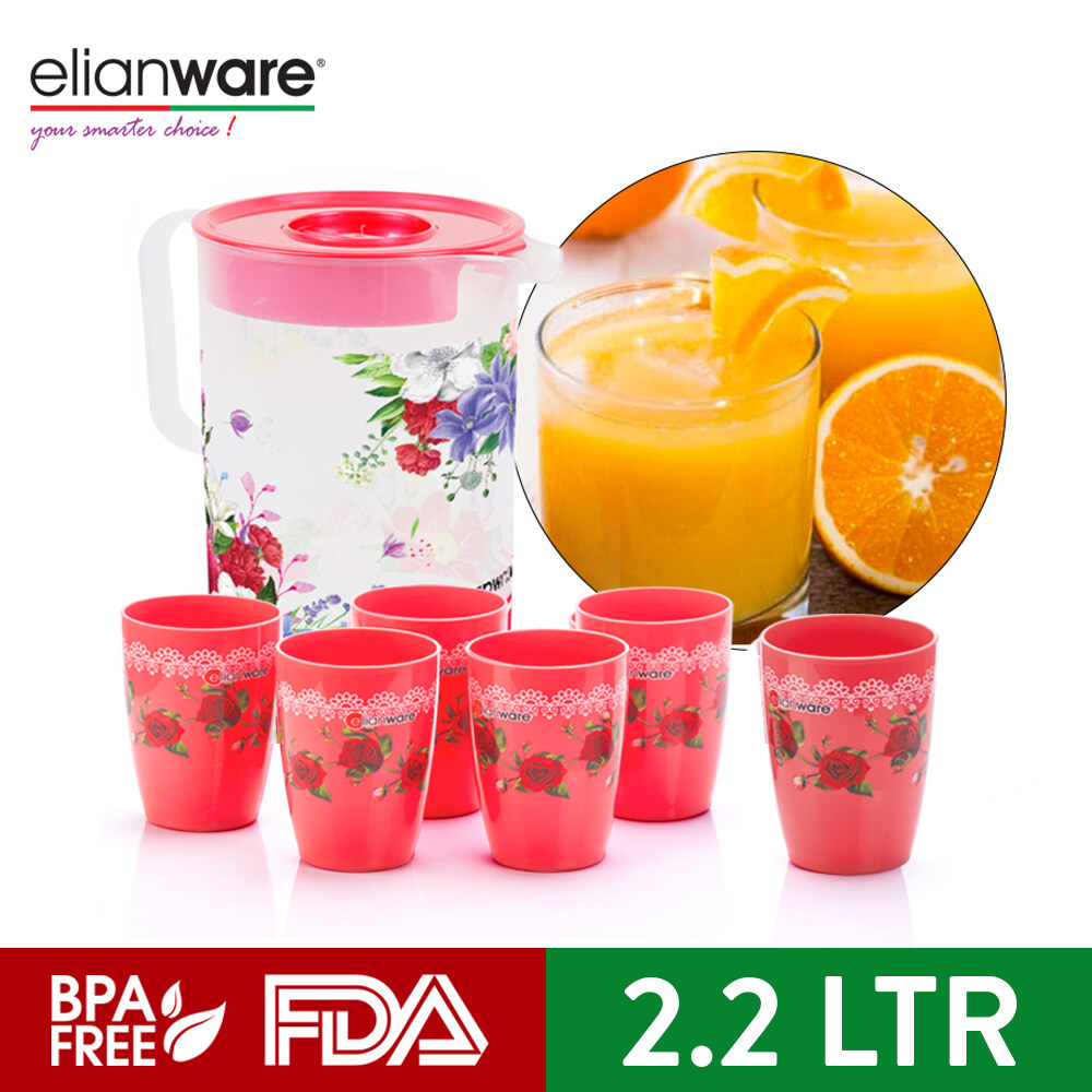 Elianware BPA Free Edisi Raya Colourful Water jug & Drinking Cup Cawan ...